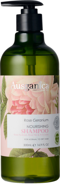 Rose Geranium Shampoo (Normal to Dry Hair) - Ausganica – Handmade ...