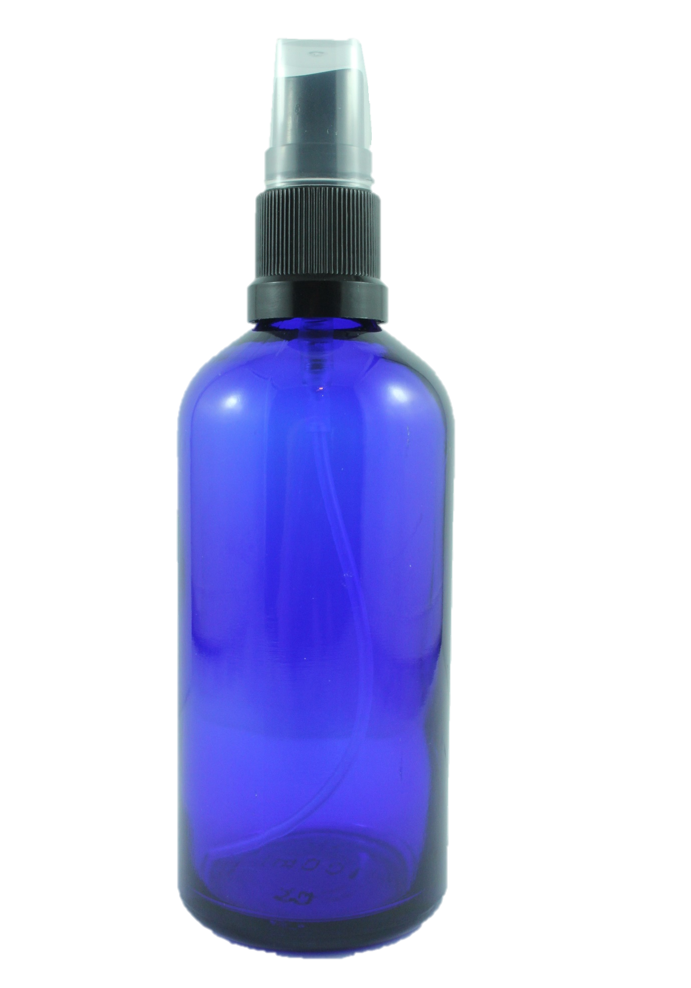 Blue Glass with black spray top-100ml – Handmade Naturals by Corinne
